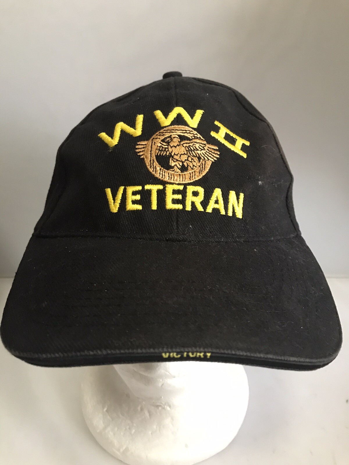 WW2 WWII Veteran Embroidered Baseball Cap Hook & Loop… - Gem