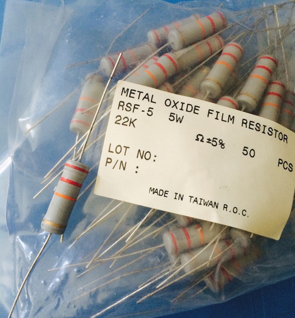 3x Rsf-5b-223-jb RCD Components Resistor Metal Oxide 22k Ohm 5w 5 Axial ...