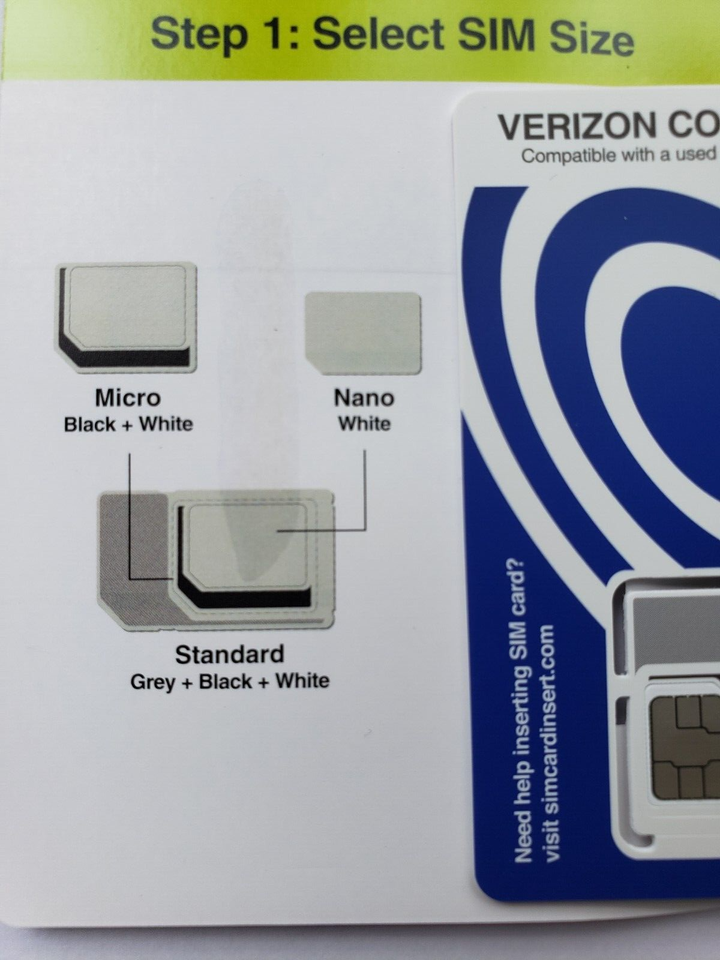 Straight Talk Verizon Nano SIM Card Bring Your Own Phone 4G LTE 5G | eBay
