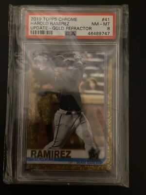 2019 Topps Chrome Update Gold Refractor 48/50 Harold Ramirez #41 Rookie ...