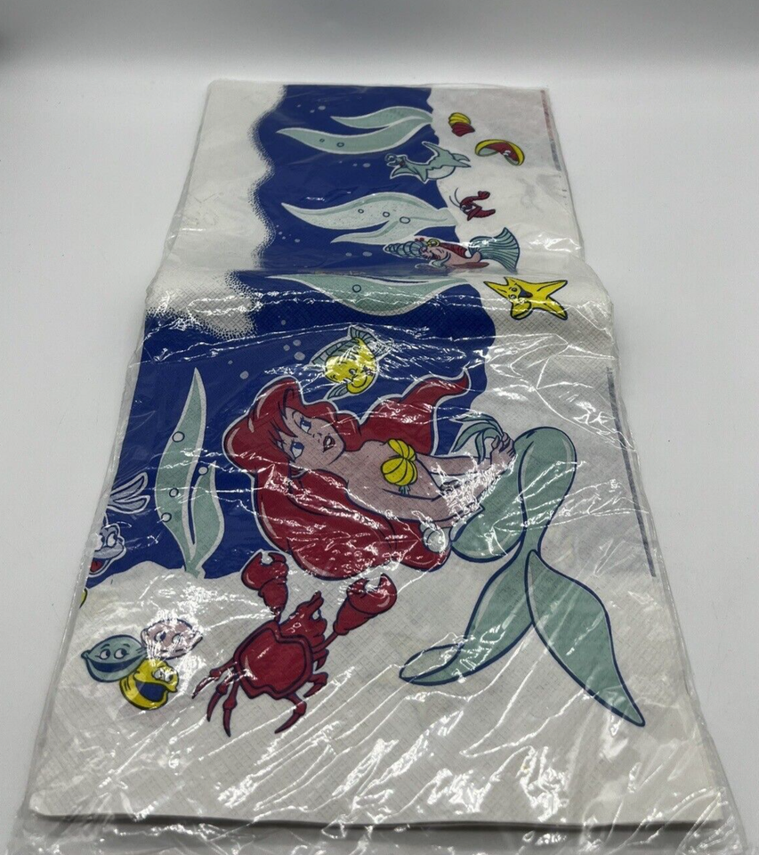 Vtg Deeko New Walt Disney The Little Mermaid Table Cloth Cover 35 1/2 x ...