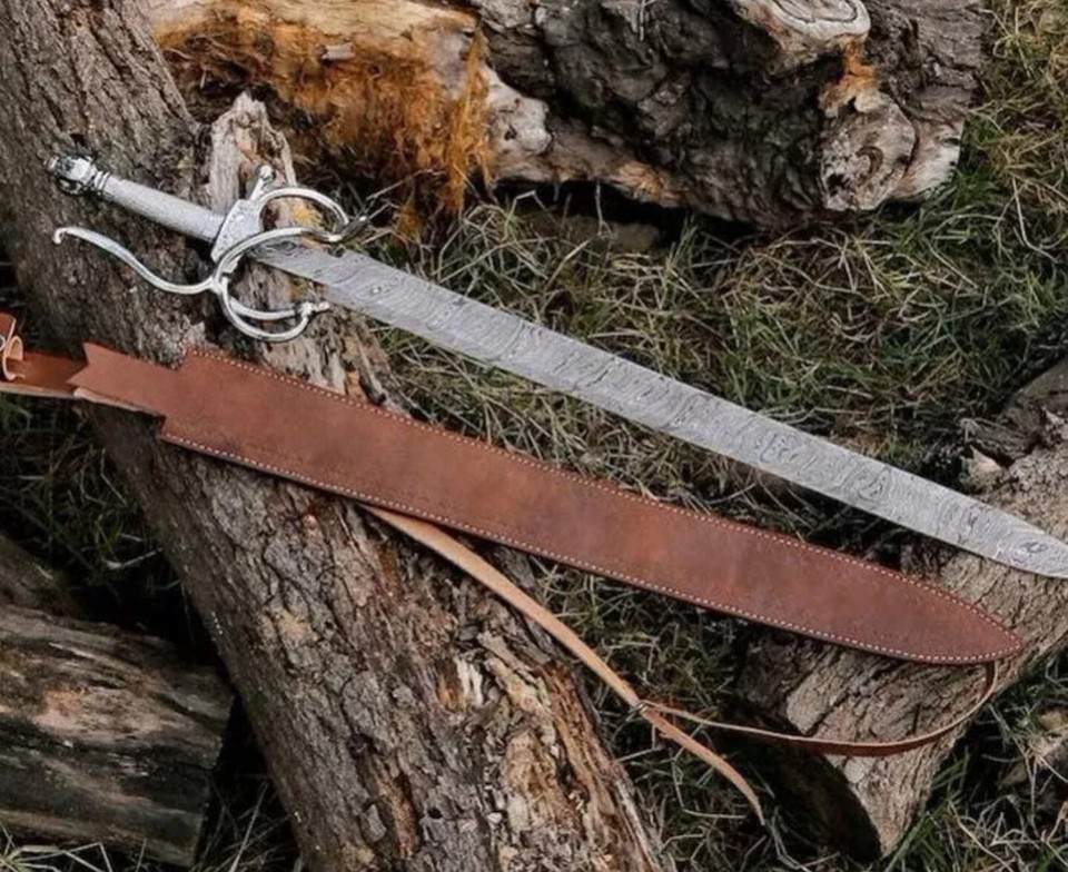 Custom Handmade Carbon Steel Blade Rapier Sword| Medieval Sword ...