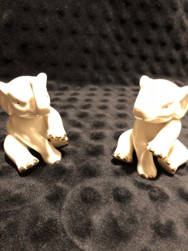 Lenox Baby Elephants Ivory Porcelain Figurine Lucky Elephant 24kt Gold ...