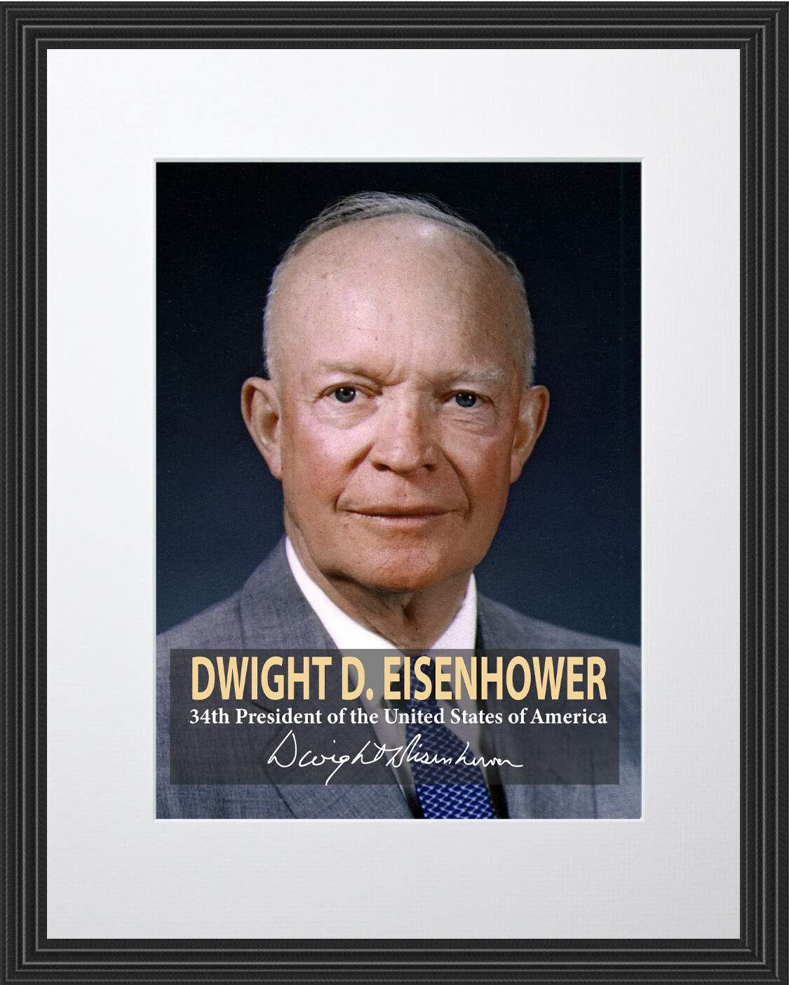 Dwight D. Eisenhower 34th President Poster Picture or Framed Wall Art ...
