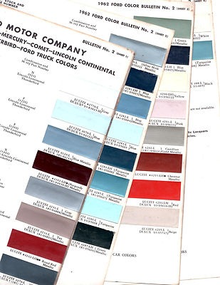 1962 FORD FAIRLANE RANCHERO FALCON GALAXIE THUNDERBIRD TRUCK PAINT ...