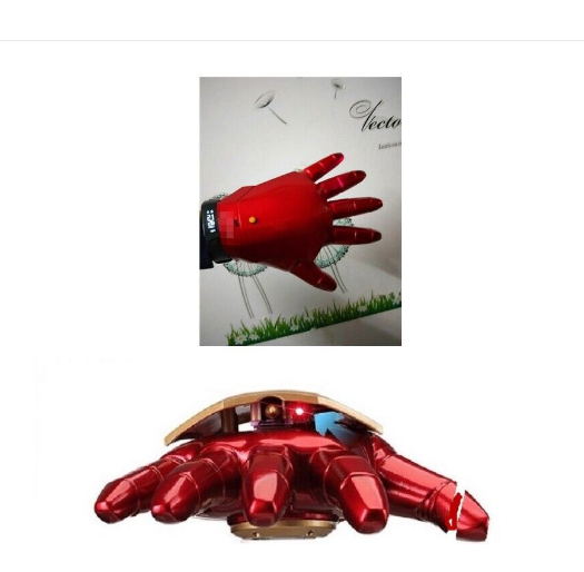 Iron Man JARVIS LED Voice Avengers Hand Arm Light Long Gloves Cosplay ...