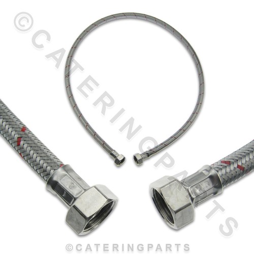 METAL BRAIDED WATER HOSE 1000mm 3/4" BSP STAINLESS STEEL WASHING ...