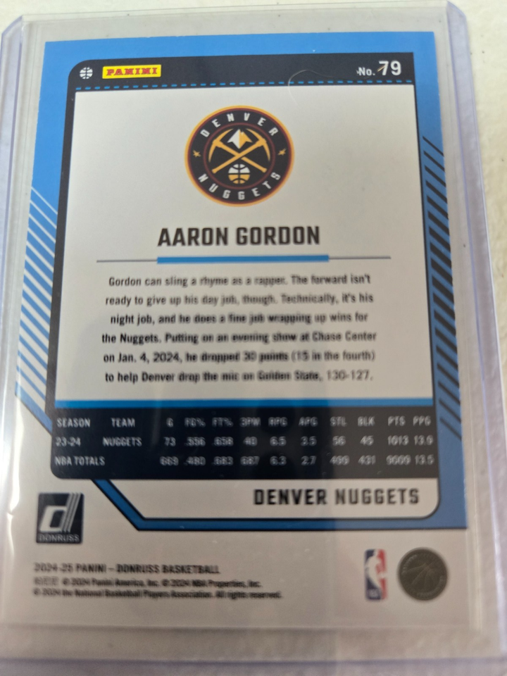 2024-25 Panini Donruss - Aaron Gordon #79 Holo Green Laser | eBay