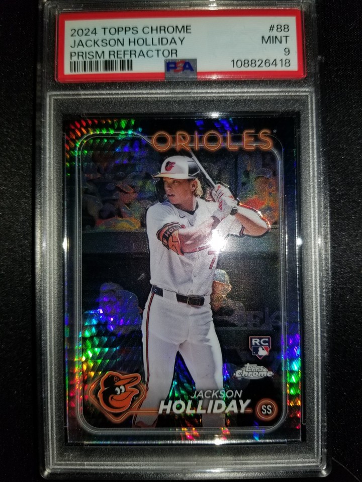 2024 Topps Chrome Prizm Refractor-Jackson Holliday Rookie Card Graded ...