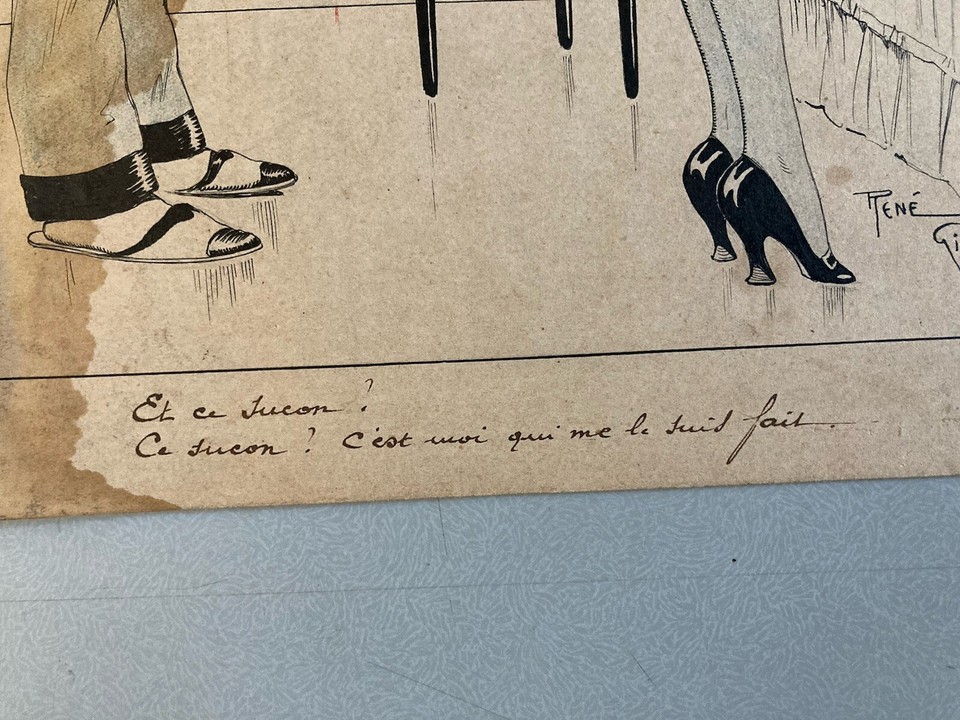 Beautiful Ink Drawing 1920 Art Deco Woman Erotic René GIFFEY Humor Deco ...