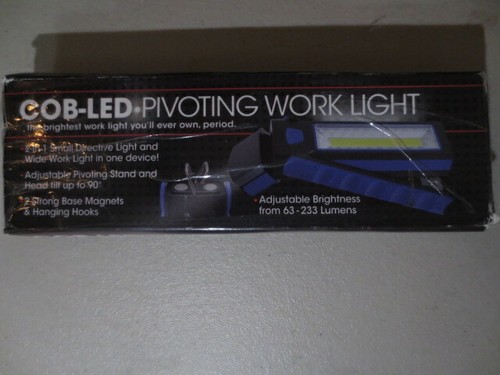 Magnetic Flashlight COB LED Pivot Work Light with Swivel Hanging Hook ...