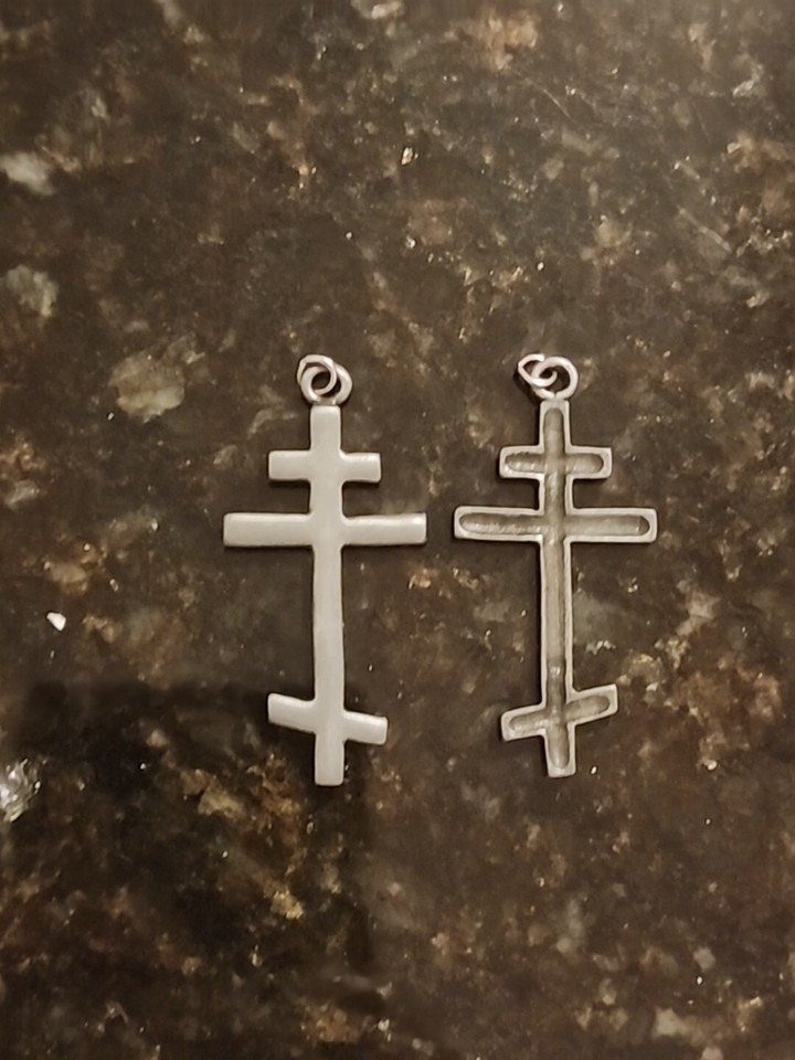 Authentic US Army Orthodox Triple Bar Cross Pendant NSN# 9925-01-451 ...