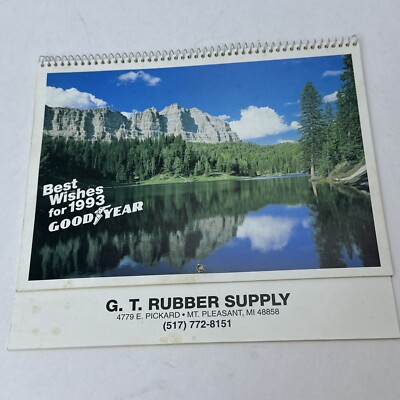 Advertising Calendar 1993 G.T. Rubber Supply Goodyear Mt Pleasant ...