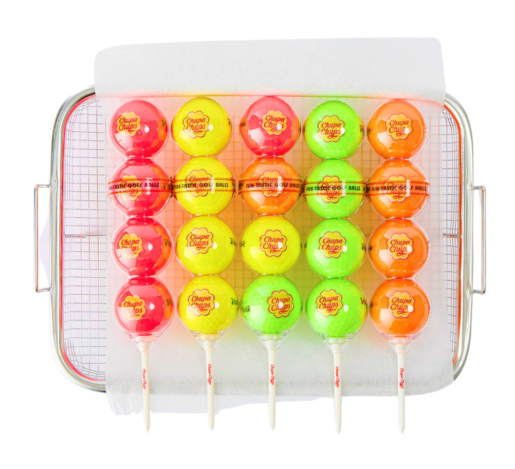 24 New Volvik 2 Piece Golf Four Balls Tee x Chupa Chups Tanghuru ...