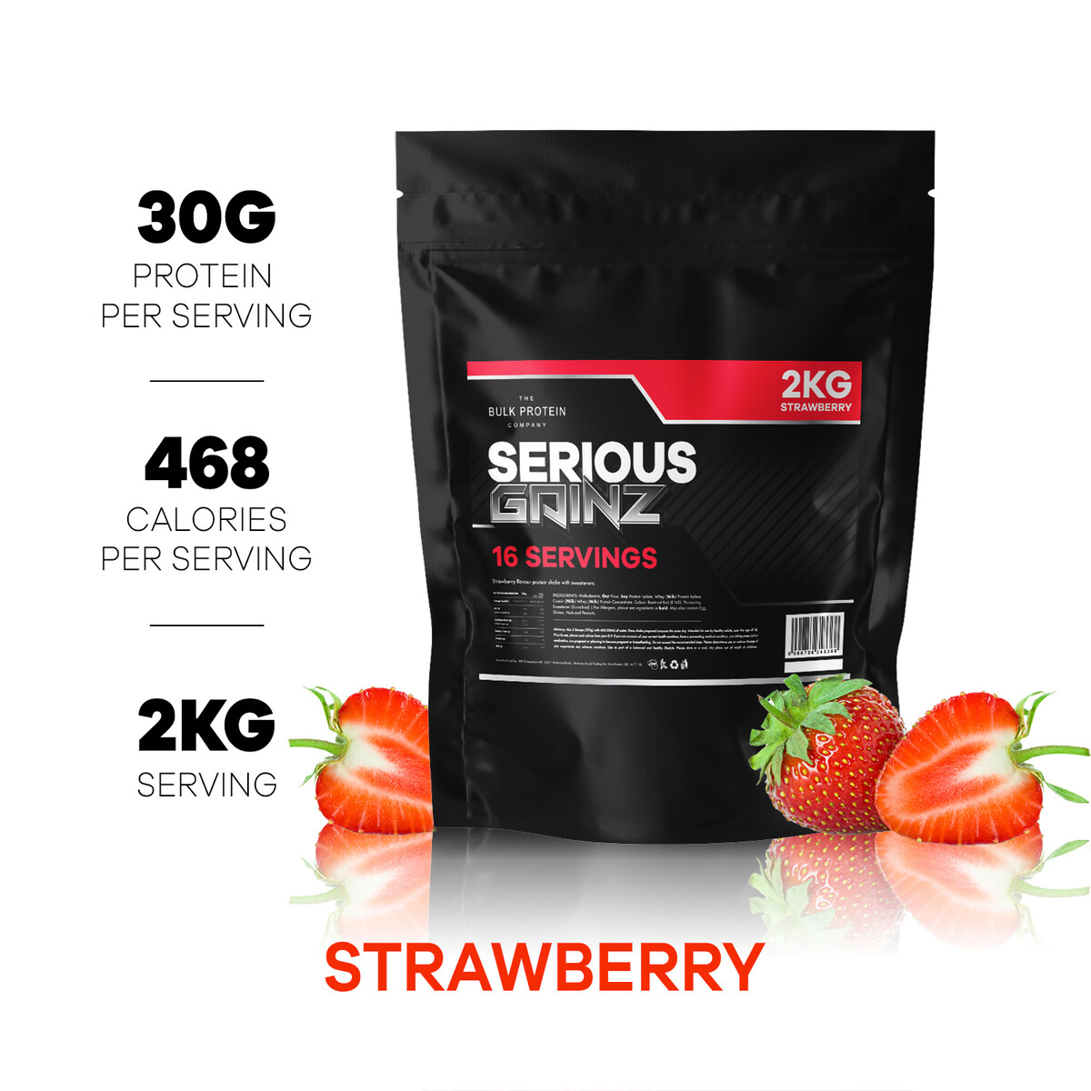 Serious Gainz Complete Muscle Mass Weight Gainer Protein Powder 2kg ...