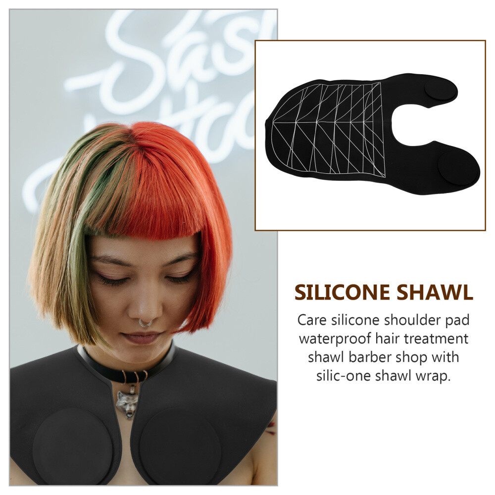 Barber Hair Shawl Makeup Cape Silicone Haircut Shoulder Pads Modeling ...