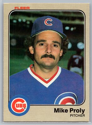 Mike Proly 1983 Fleer BASEBALL #505 Chicago Cubs | eBay