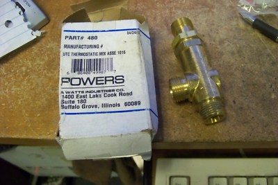 Powers E480 480 3/8" MIP POWERS UNDERCOUNTER THERMOSTATIC MIXING VALVE ...