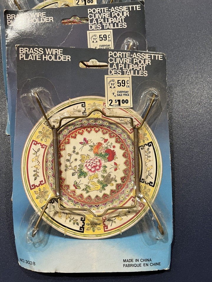 24 50’s 60’s 70’s Vtg Plate Hangers Spring Hook Wire Holders NIP Lot | eBay