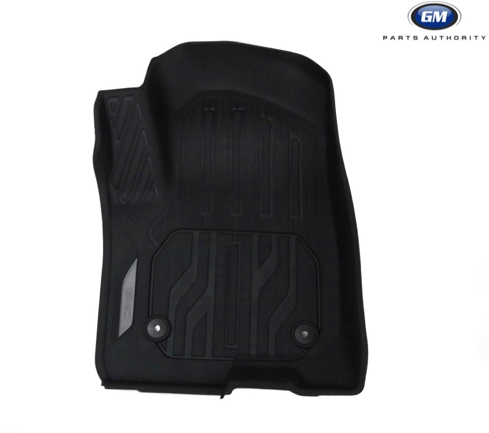 2019-2026 GMC Sierra Next Gen Front Floor Liners 84333604 Black w/ GMC ...