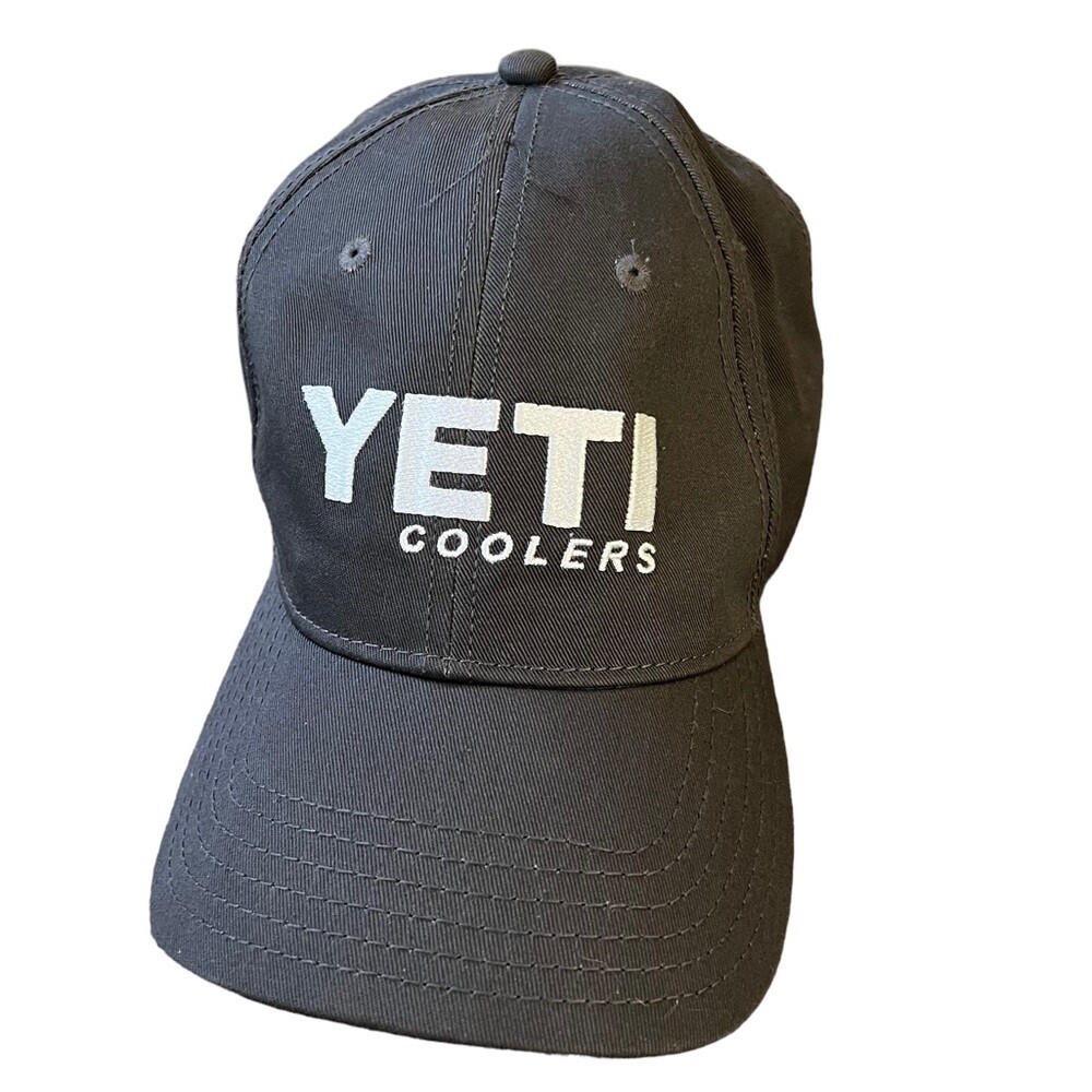 YETI” coolers dark gray baseball cap. Embroidered log… - Gem