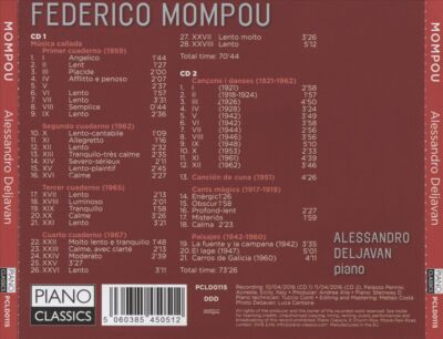 MOMPOU: M£SICA CALLADA; CANCONS I DANSES; CANTS MAGICS; PAISAJES NEW CD ...