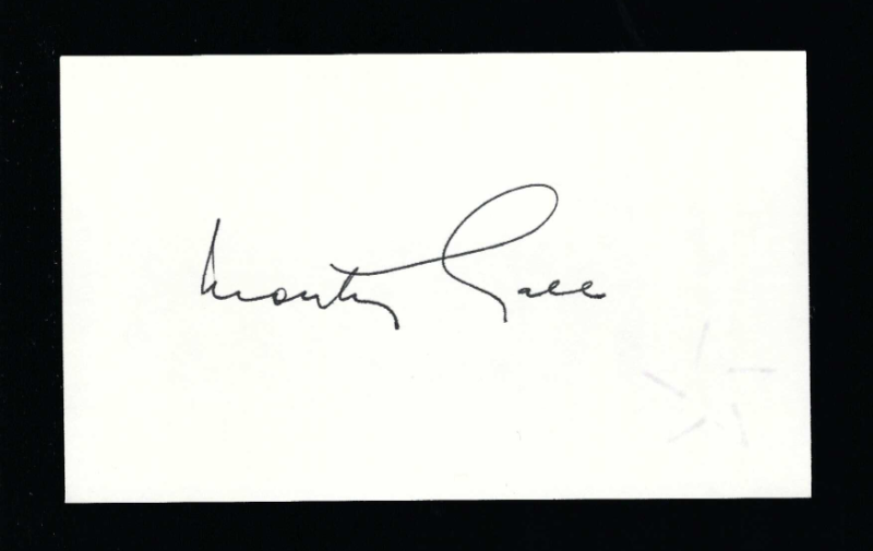 Monty hall signed 3x5 card Game Show Host Let's Make a Deal | eBay