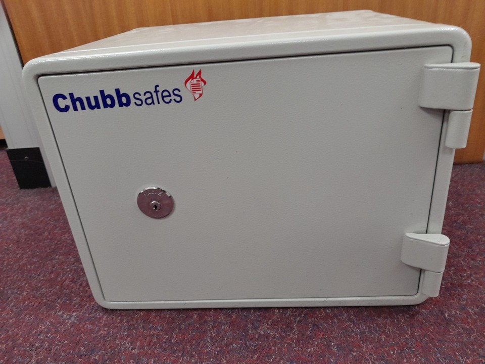 Chubb safe with key lock for use at home or office fire secure for up ...