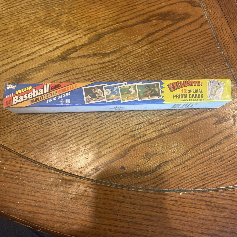 1993 Topps Baseball Micro Factory Sealed Complete 825 Card Set w/ 12 ...