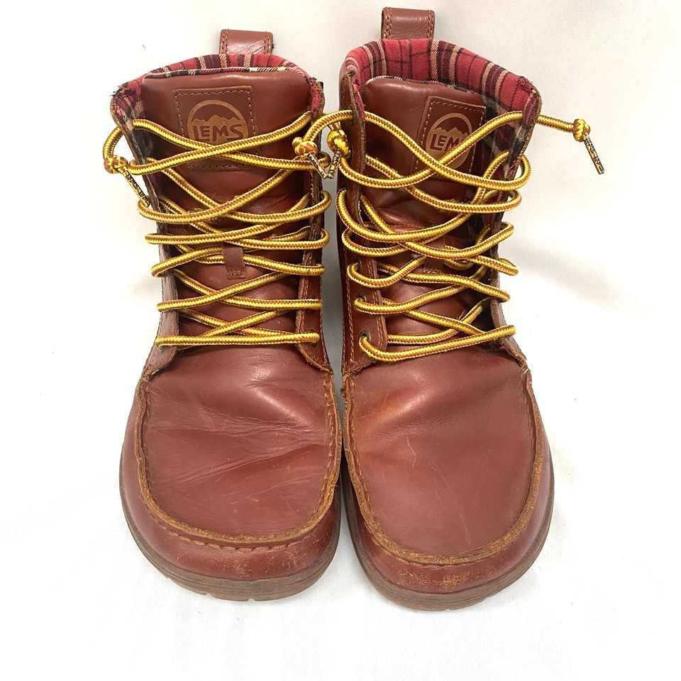 Lems Mens Boulder Boot Size 10 Leather Russet Natural Footgear Outdoor Hiking | eBay