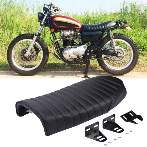 Retro Motorcycle Cafe Racer Seat Flat Saddle For Yamaha XS550 XS650 ...