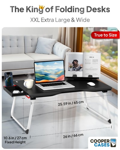 Cooper Mega Table Plus [Premium XXL Extra Large] Laptop Lap Desk & Book ...
