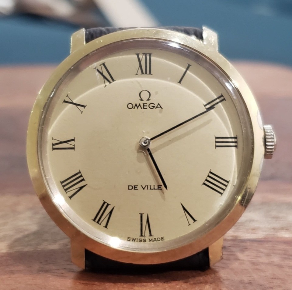 1968 Omega De Ville Men's Vintage Watch Roman Numerals Dial 111.077 Cal ...