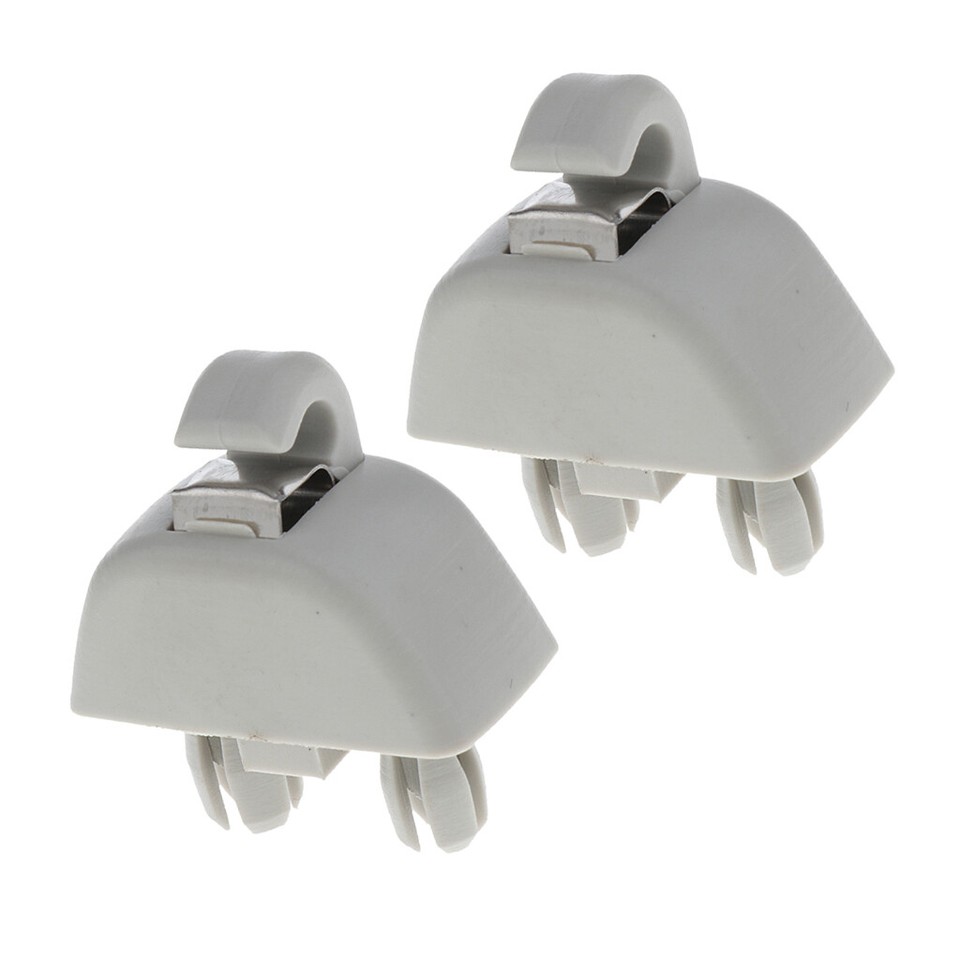 2 Pack New Grey Sun Visor Hook Clip #4F0857561 For Audi A6 C6 2004-2011 ...