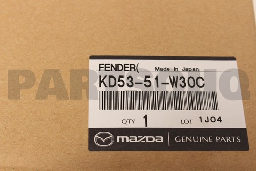 KD5351W30C Genuine Mazda FENDER(L),OVER-FRT KD53-51-W30C | eBay