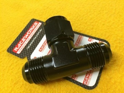 AN8 3 way Tee flare union with swivel on branch -8AN Black RWF-144-08BK ...