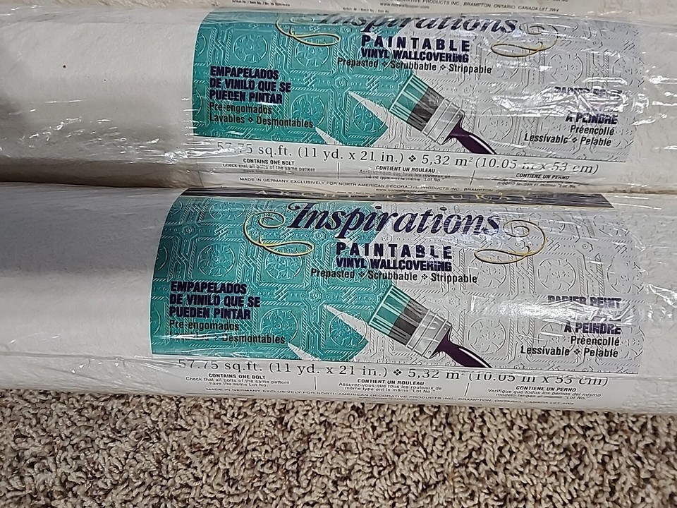 Vinyl Wall Paper Prepasted Scrubbable Paintable Architectural ...