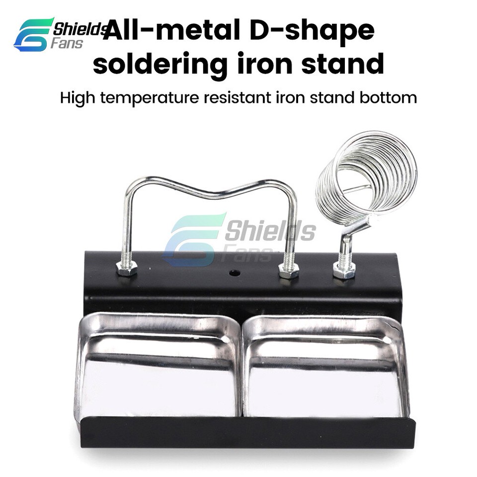 Soldering Iron Stand Holder Metal Base Dual Square Stand Support Holder ...