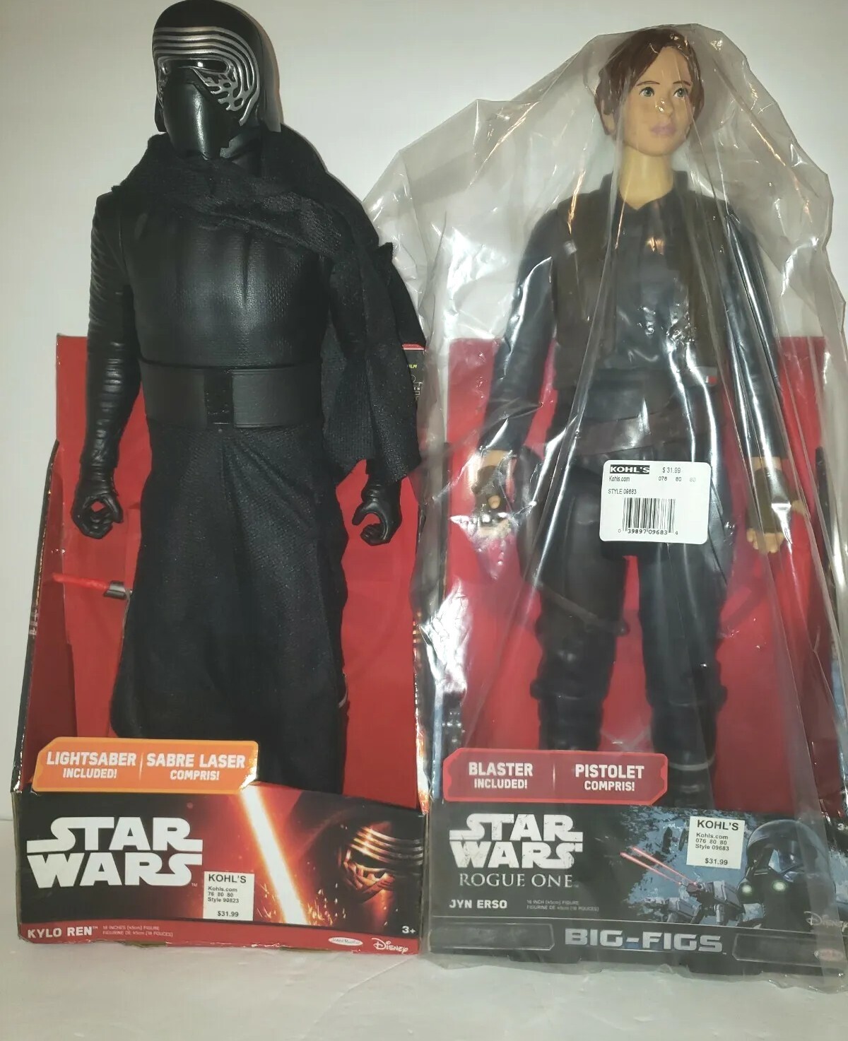 Star Wars Big Figs Rogue One 18" Jyn Erso Kylo Ren Action Figure ...