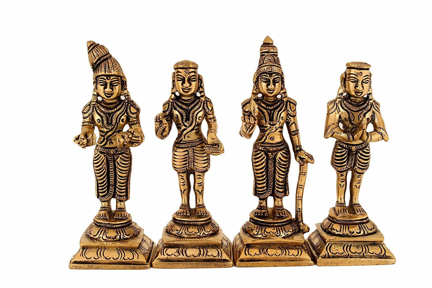 Antique Nalvar Idol Sri Appar Sundarar Sambandar and Manickavasagar ...
