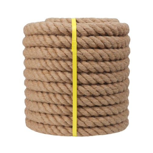 Twisted Manila Rope (1.5 Inch x 100 Feet) Thick Hemp Rope Natural Jute ...