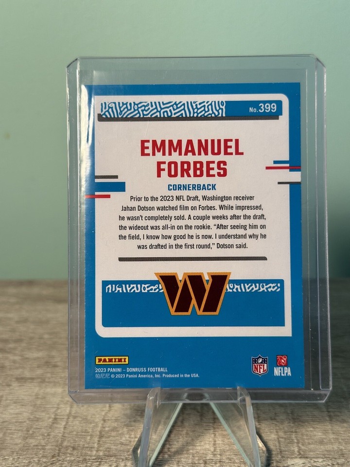 2023 Donruss Rated Rookie Red Press Proof Emmanuel Forbes RC Washington ...