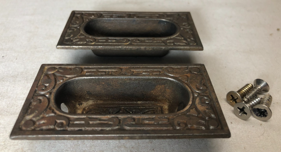 Antique Window Lift Pair Sargent Cast Iron Eastlake Hardware Vtg Pull ...