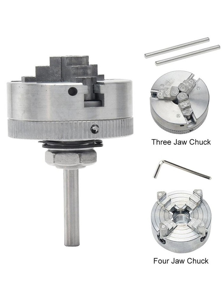 4-Jaw Chuck Connecting Rod Chuck Clamp for Mini Metal Lathe Self ...