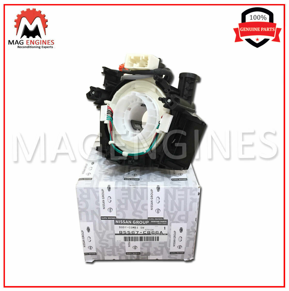 B5567-CB66A GENUINE OEM CLOCK SPRING SWITCH FOR NISSAN MURANO ROGUE ...
