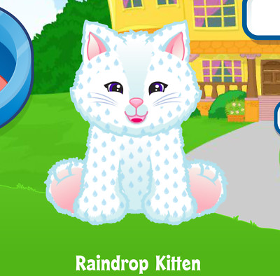 Webkinz Raindrop Kitten Virtual PET Adoption Code Only Messaged Webkinz ...