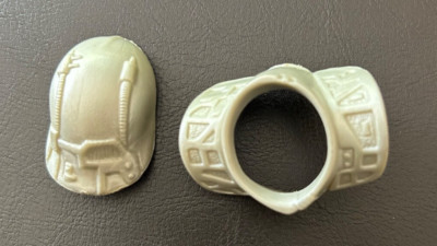 Vintage THE NEW ADVENTURES OF HE-MAN - FLOGG HELMET + COLLAR parts LOT ...