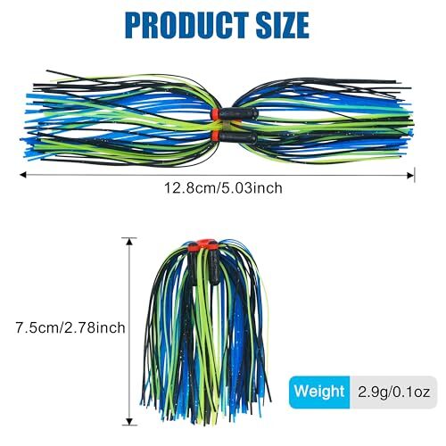 Silicone Jig Skirts Fishing Lure Skirt Replacement with Tube Rattles 50 ...