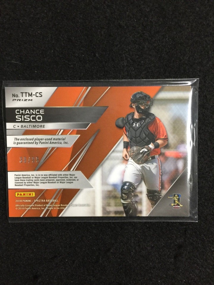 2018 Panini Spectra Triple Threat 39/99 Prism Chance Sisco Game Used # ...