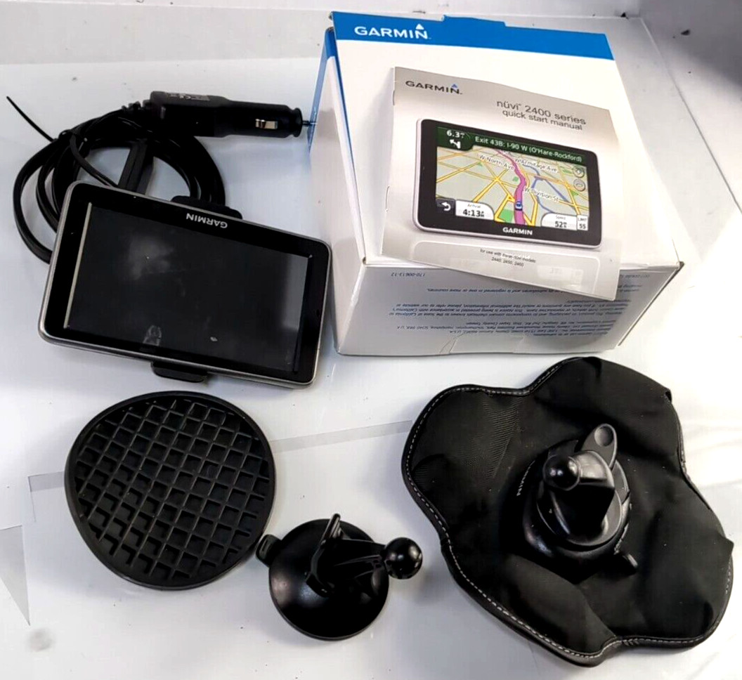 NIB: Rare: GARMIN GPS Nuvi 2400 Series Touchscreen & Accessories